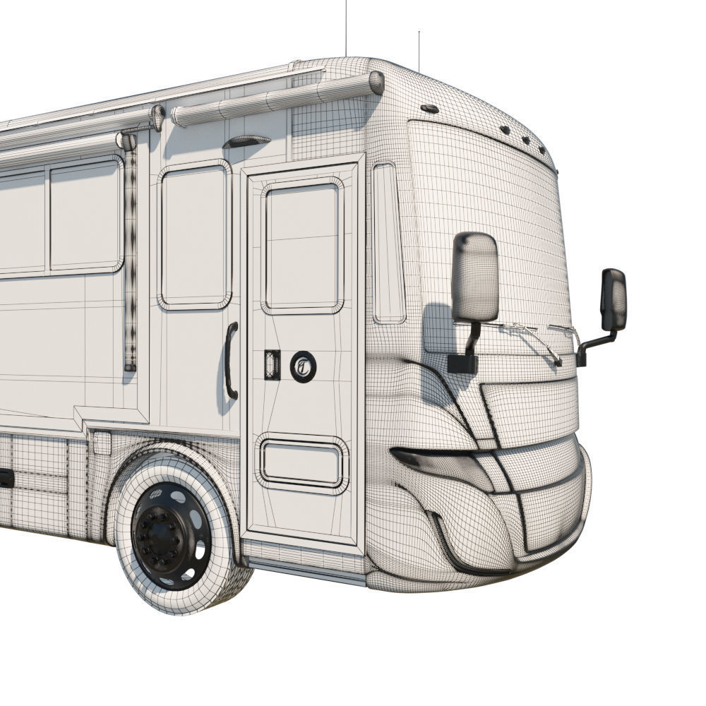 Recreational Vehicle Red 3D model | CGTrader