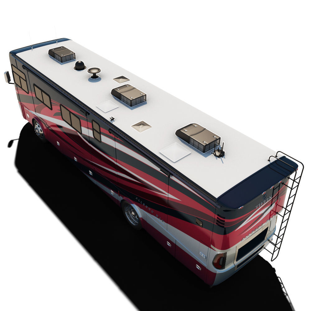 Recreational Vehicle Red 3D model | CGTrader