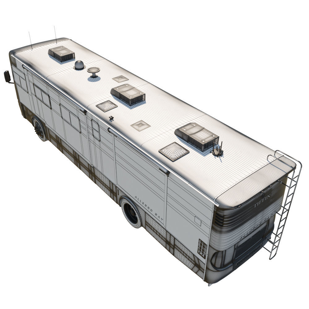 Recreational Vehicle Red 3D model | CGTrader