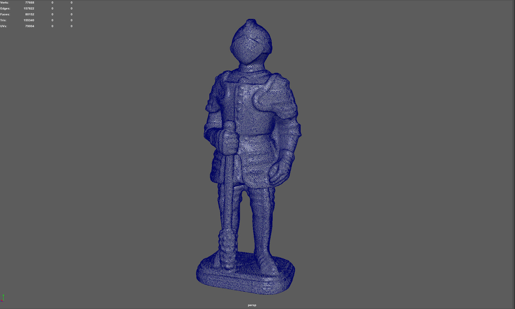 Medieval Knight Statue 4 3D model | CGTrader
