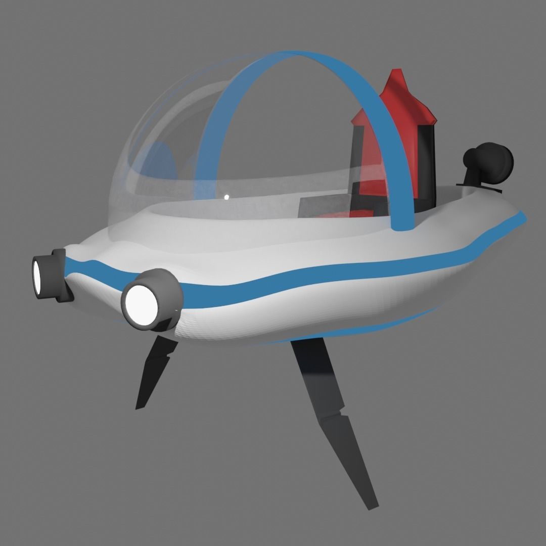 3D model Alien Flying Boat VR / AR / low-poly | CGTrader