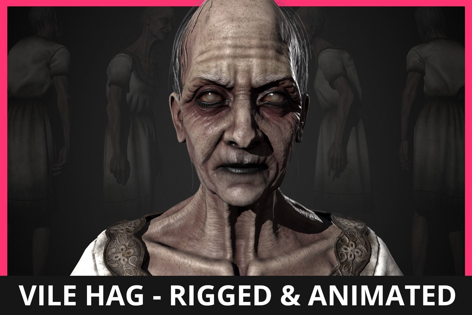 3D model Vile Hag - Horror character VR / AR / low-poly | CGTrader