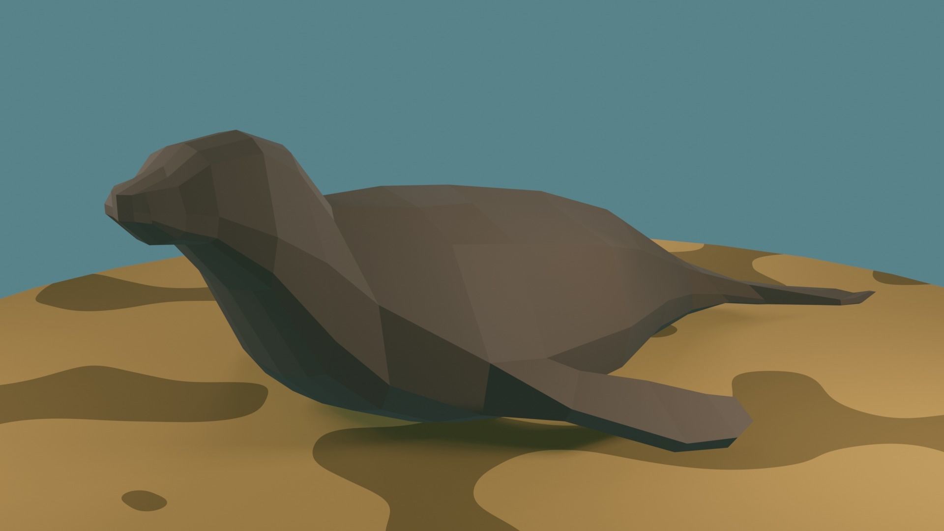 Low Poly Seal free VR / AR / low-poly 3D model animated rigged | CGTrader