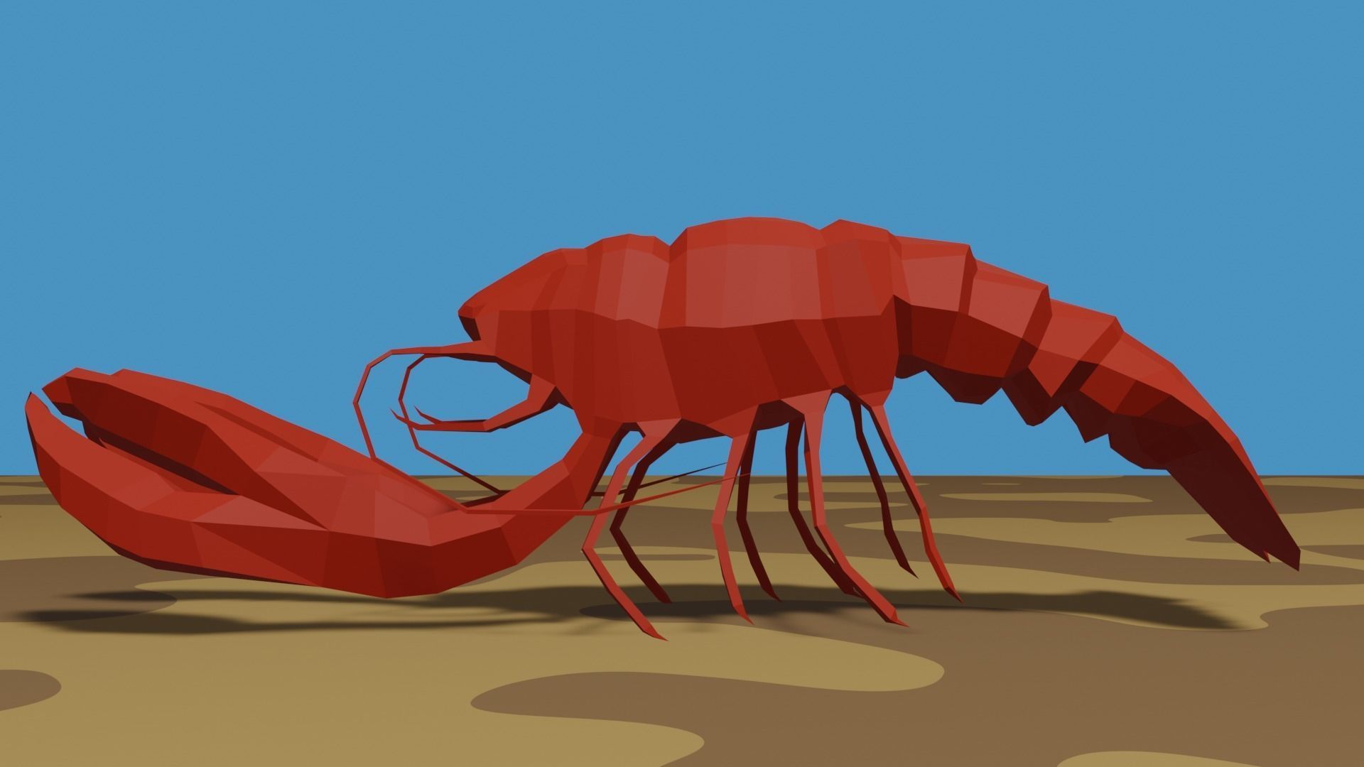 Lobster free VR / AR / low-poly 3D model animated rigged | CGTrader
