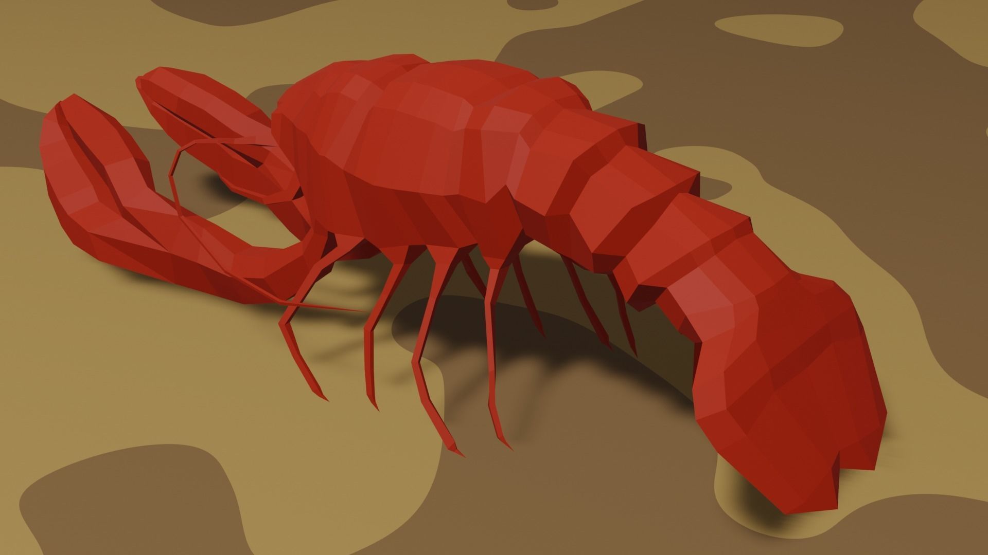 Lobster free VR / AR / low-poly 3D model animated rigged | CGTrader