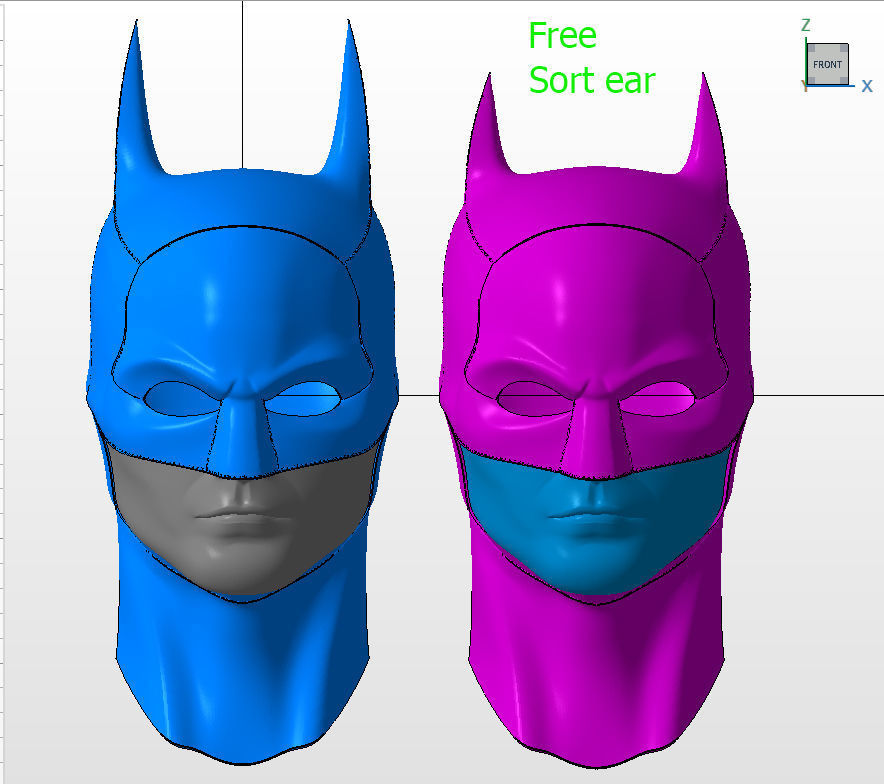 Batman mask - free soft ear free 3D model 3D printable | CGTrader