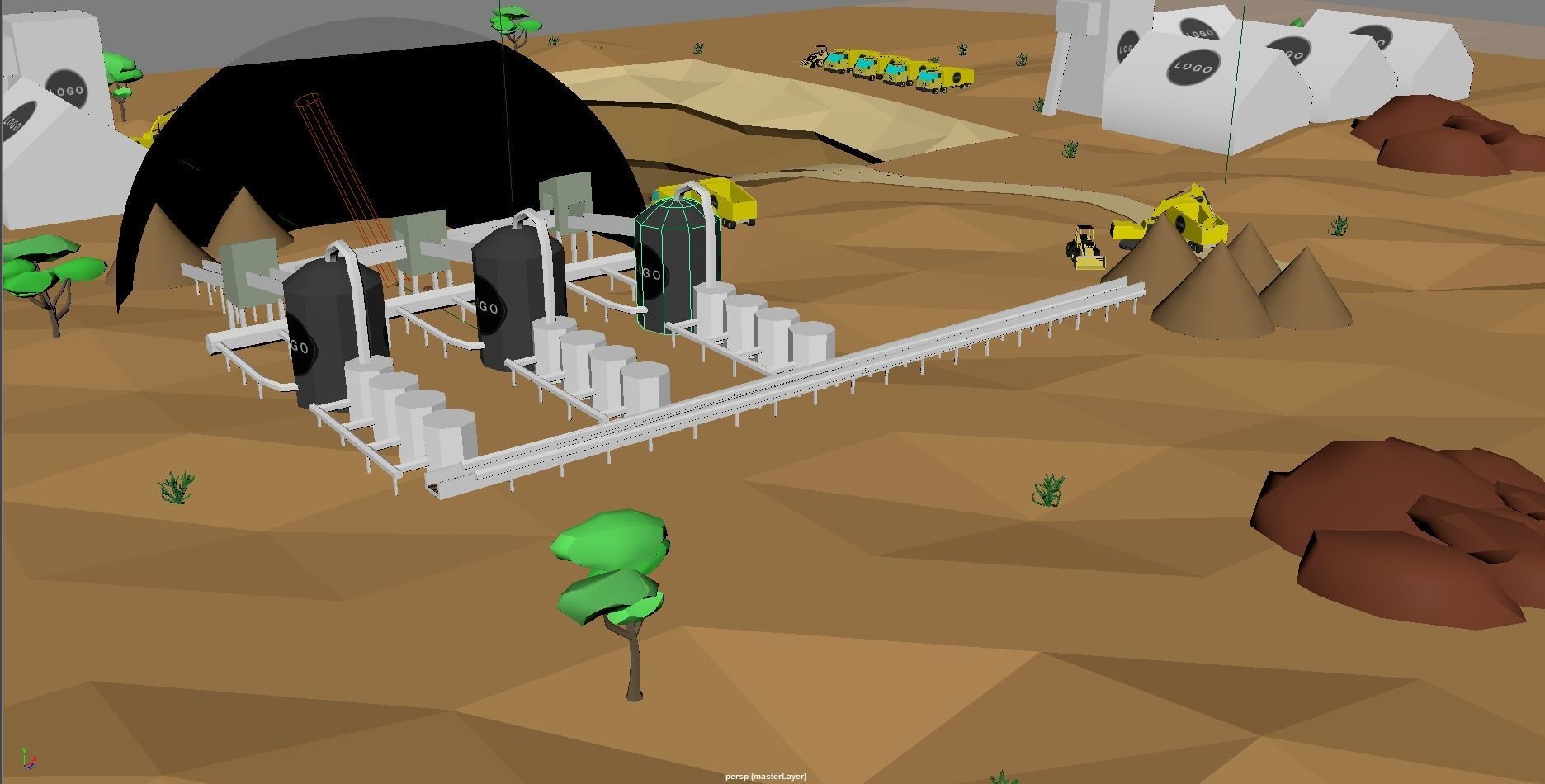 3D model Gold mine Low poly version model VR / AR / low-poly | CGTrader