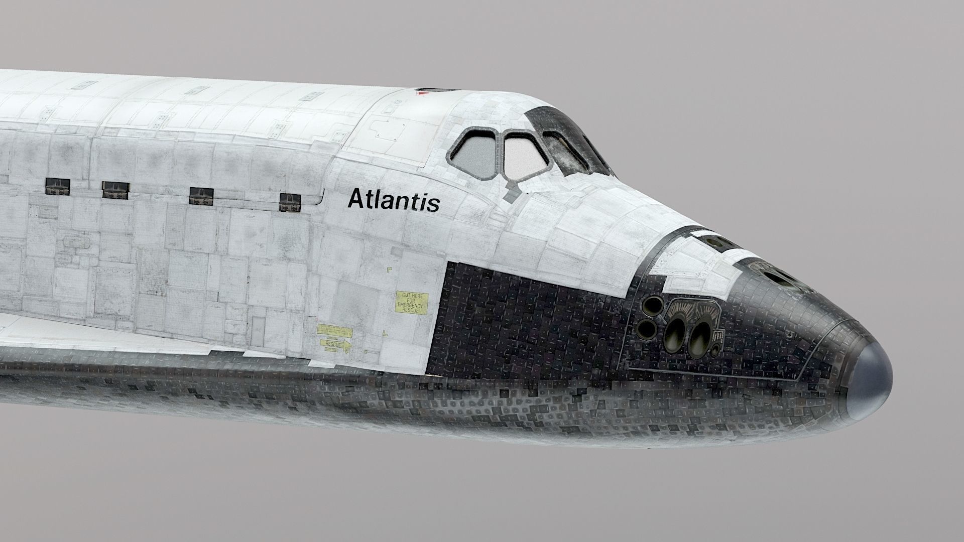 SPACE SHUTTLE Atlantis Exterior Only 3D model | CGTrader
