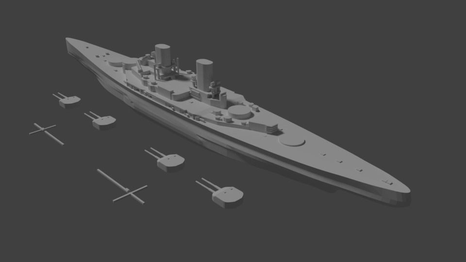 SMS Derfflinger 3D model 3D printable | CGTrader