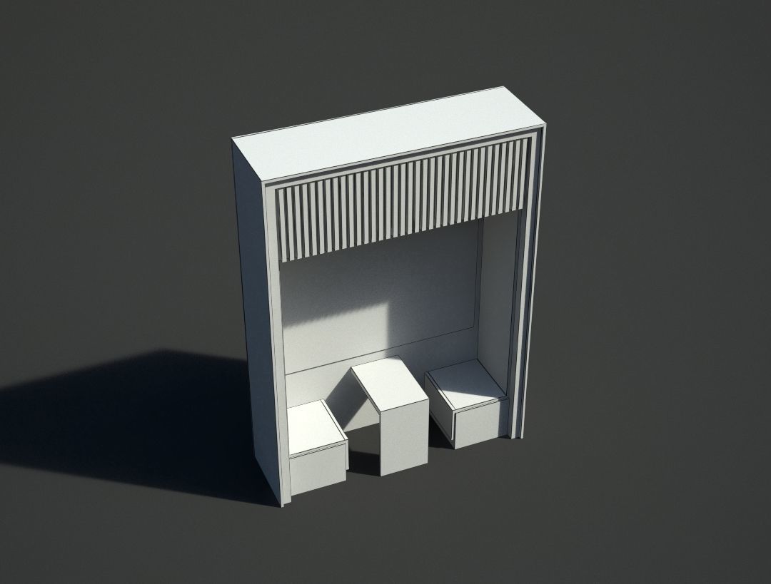 3D model Seating and Dining area VR / AR / low-poly | CGTrader