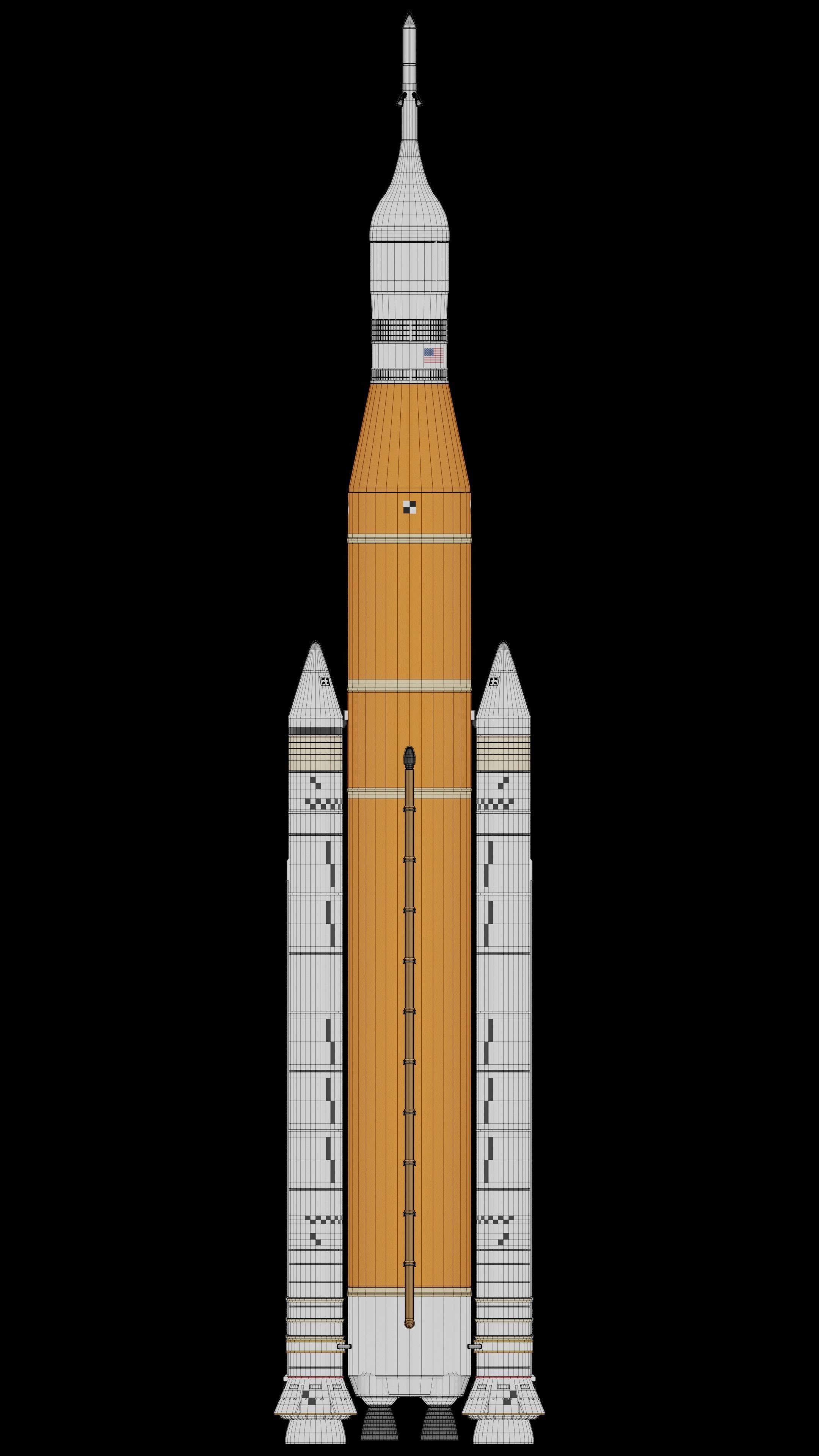 3D model NASA Space Launch System SLS Artemis Rocket VR / AR / low-poly ...