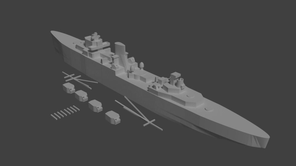HMS Ajax 3D model 3D printable | CGTrader