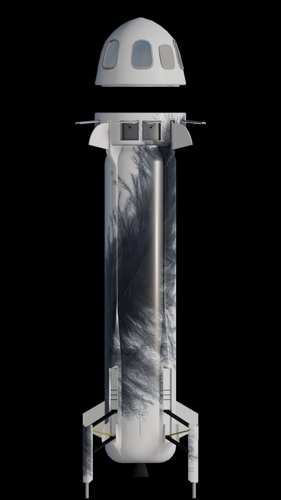 3D model Blue Origin New Shepard Rocket VR / AR / low-poly | CGTrader