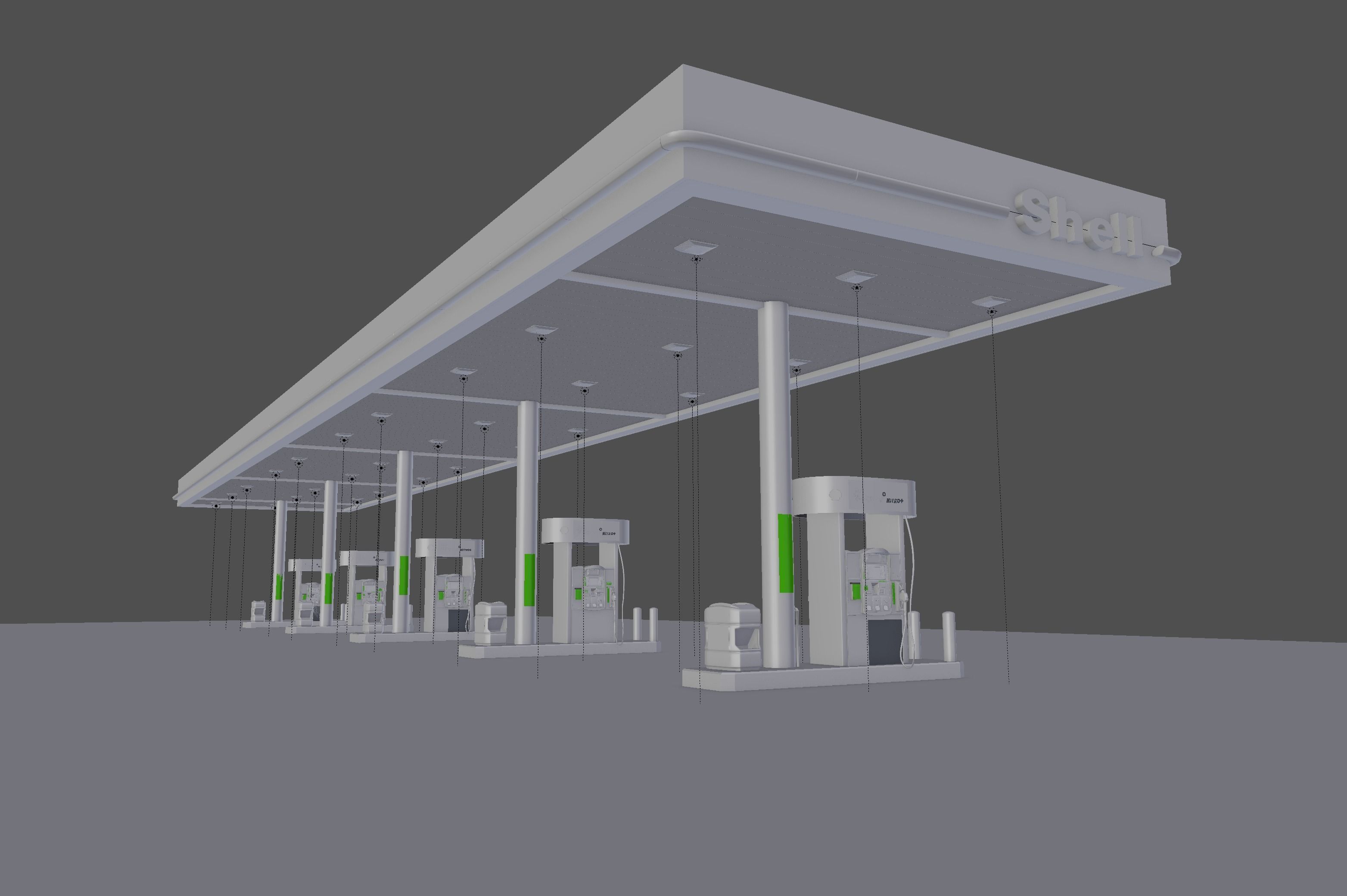 gas station 3d model 3D model | CGTrader