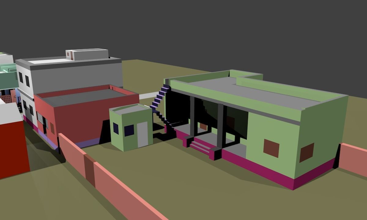 Rural model city pack free 3D model | CGTrader