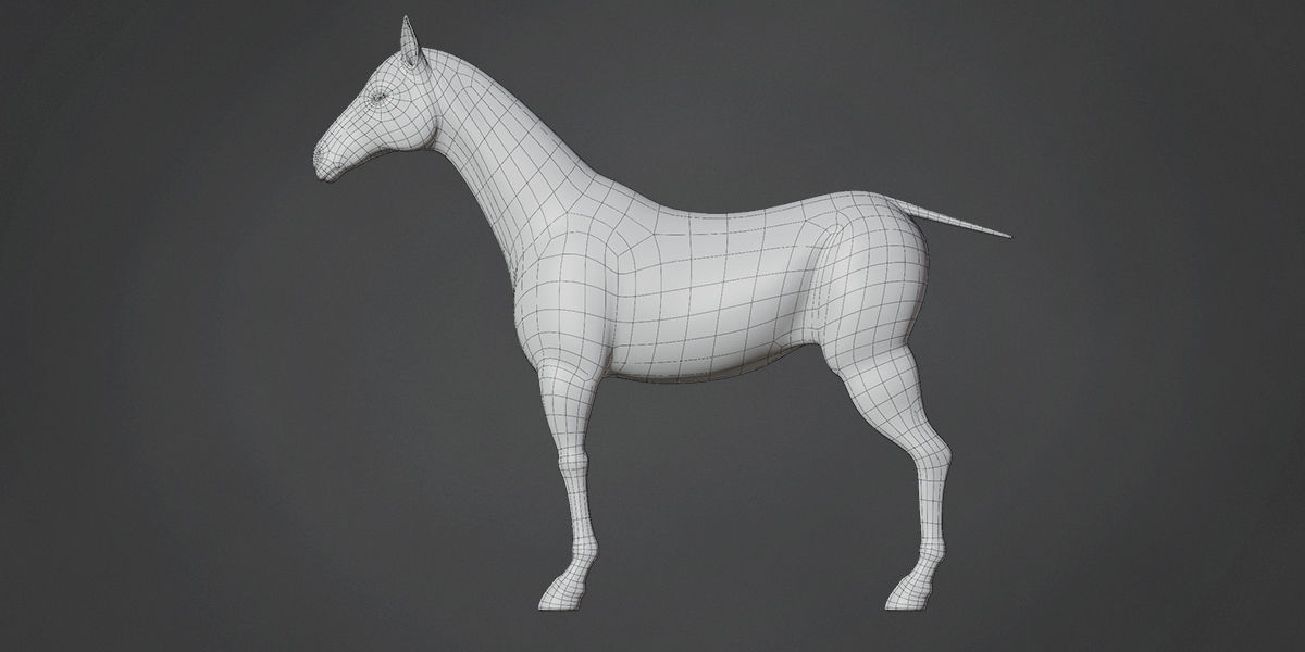 3D model Horse Base Mesh VR / AR / low-poly | CGTrader