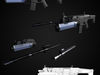3D model FB MSBS Grot assault rifle with different set of attachments ...