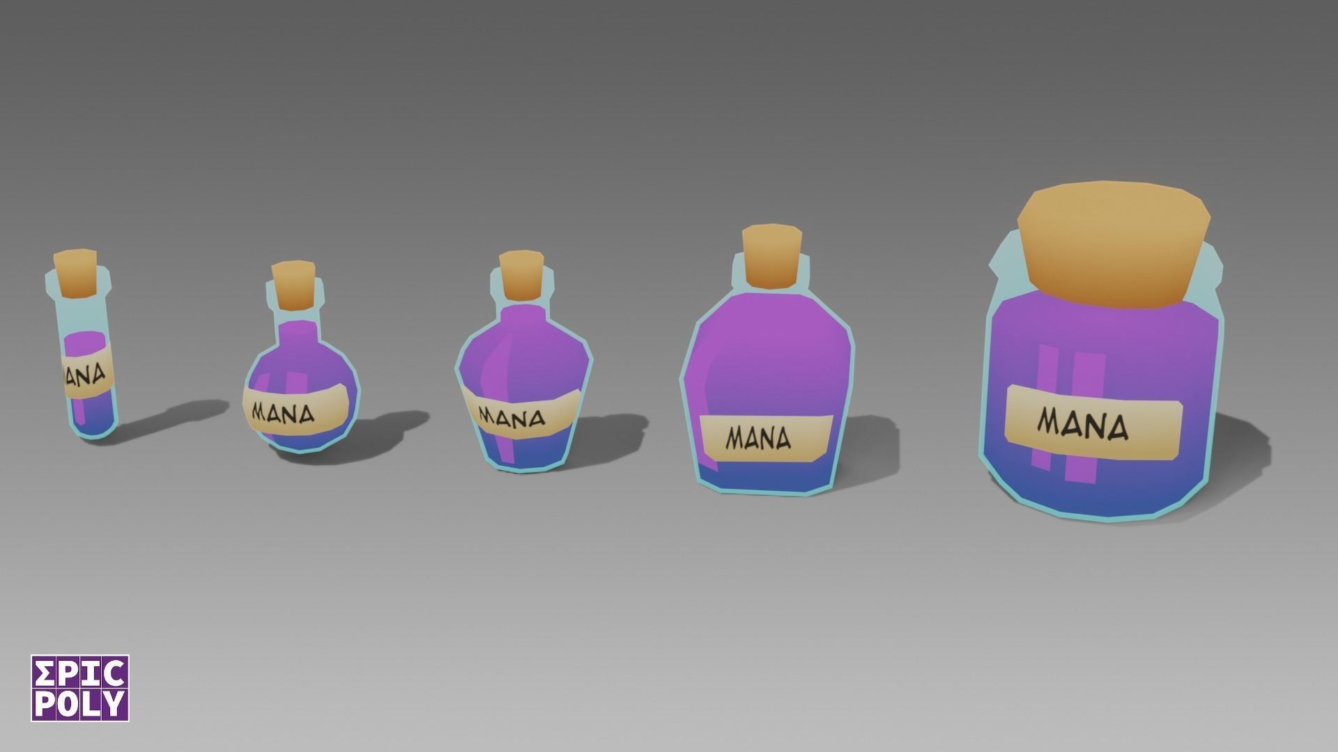 3D model EPIC POLY - Magic Potions VR / AR / low-poly | CGTrader