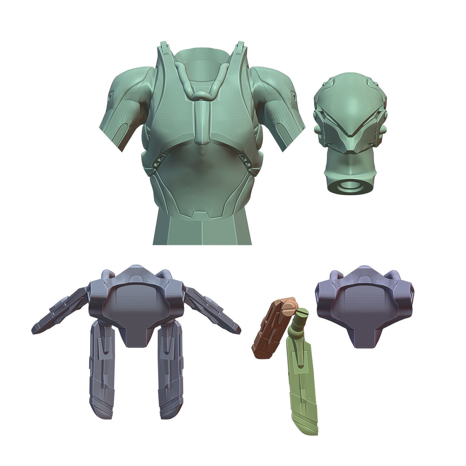 Anthem Interceptor Sixth Scale Bust 3D model 3D printable | CGTrader