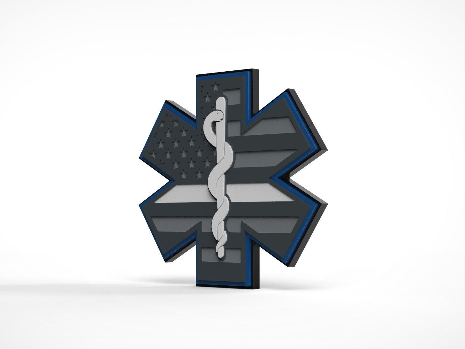 Thin White Line Symbol Emblem Logo free 3D model 3D printable | CGTrader
