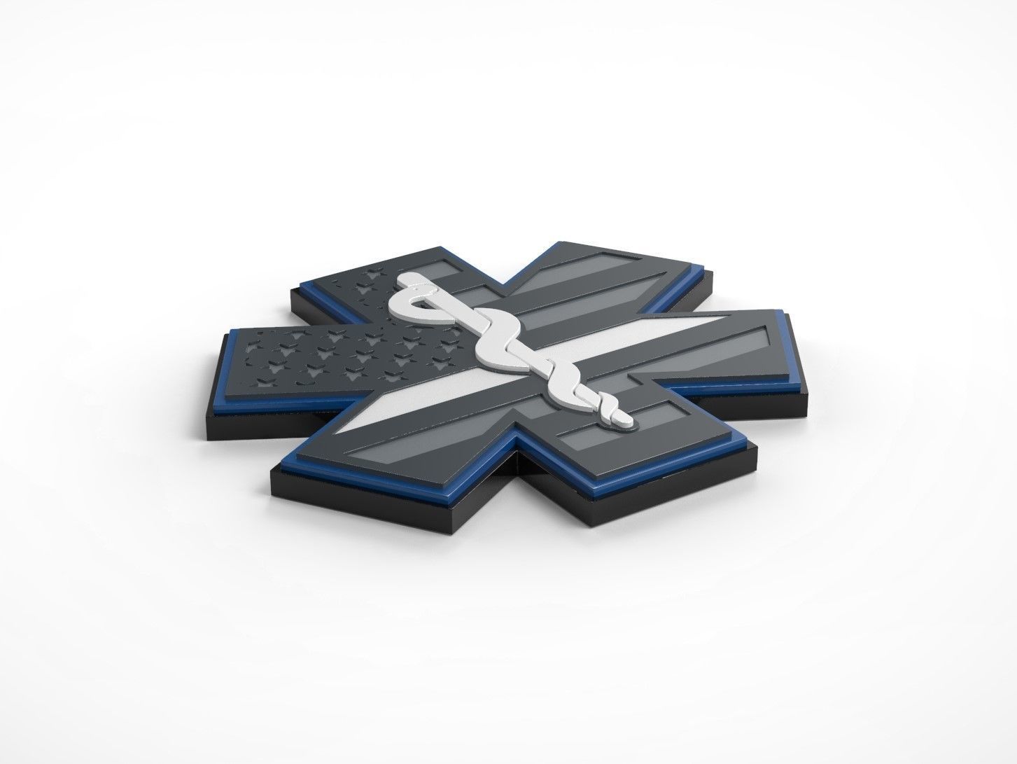 Thin White Line Symbol Emblem Logo free 3D model 3D printable | CGTrader