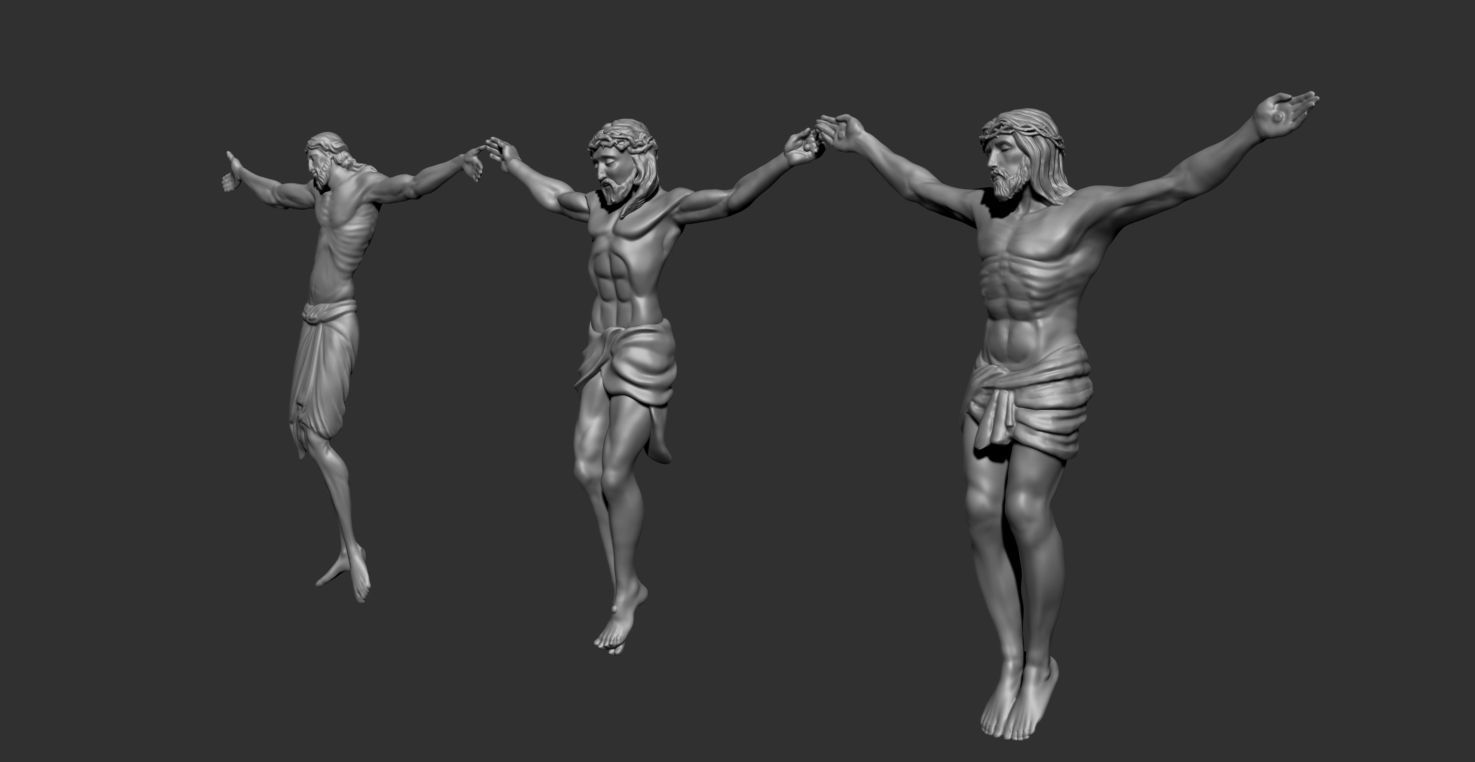 Jesus Christ 3 models 3D model 3D printable | CGTrader