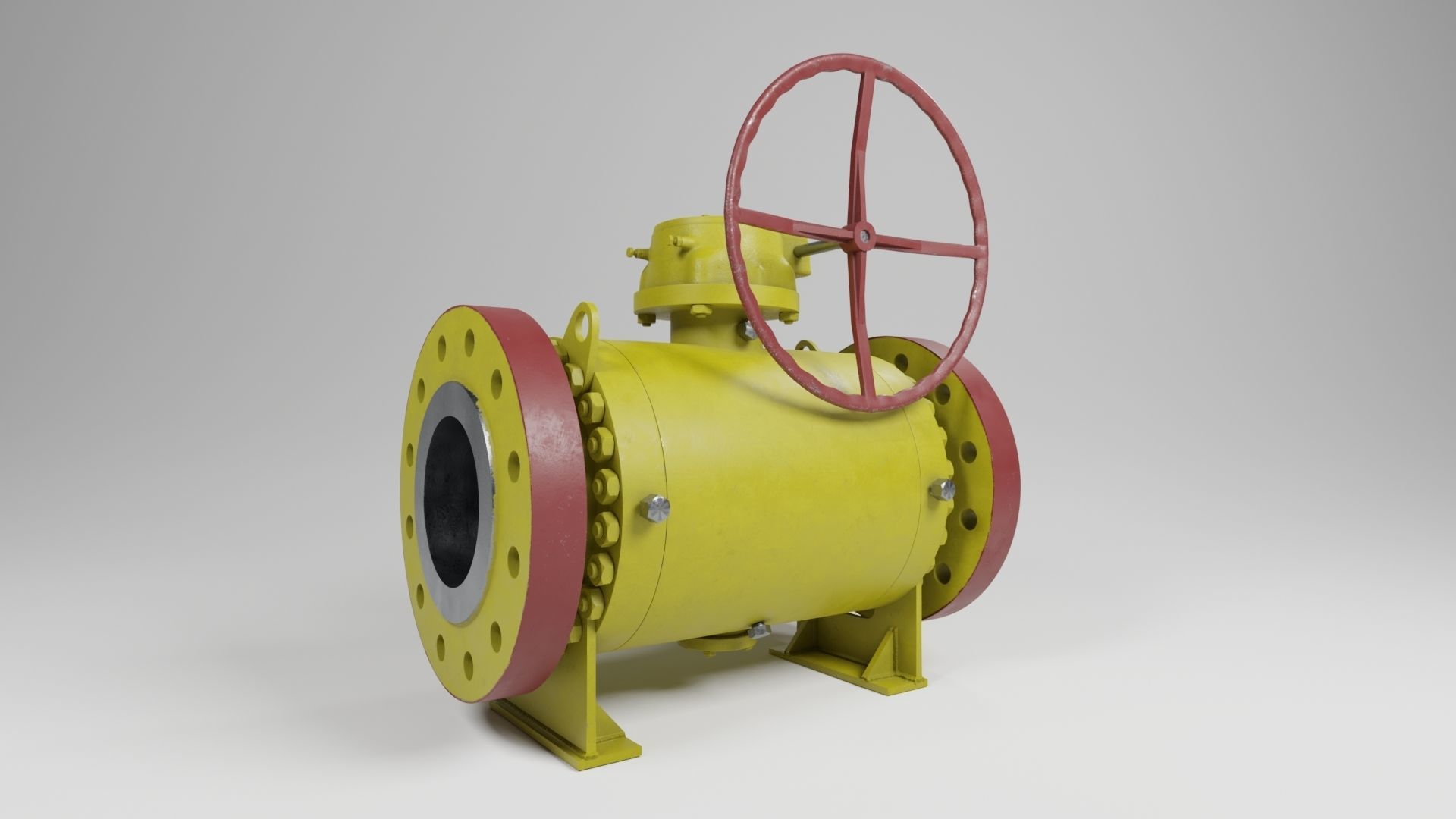 Realistic ball valve 3D model | CGTrader
