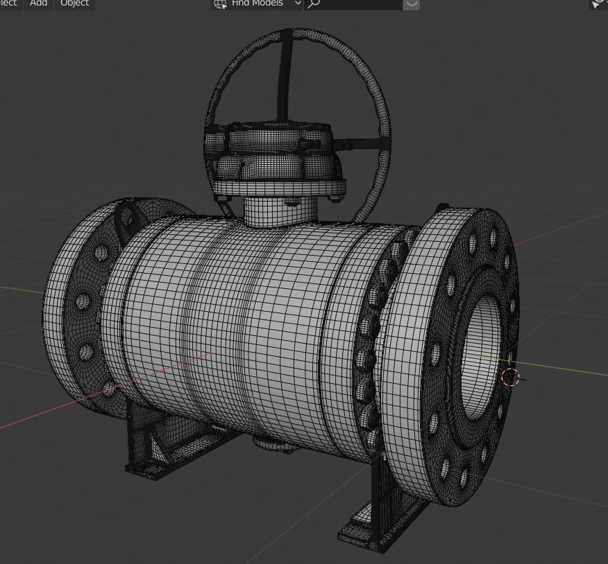 Realistic ball valve 3D model | CGTrader