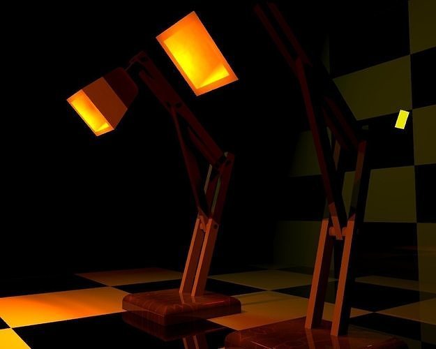 Wooden Light 3D model | CGTrader