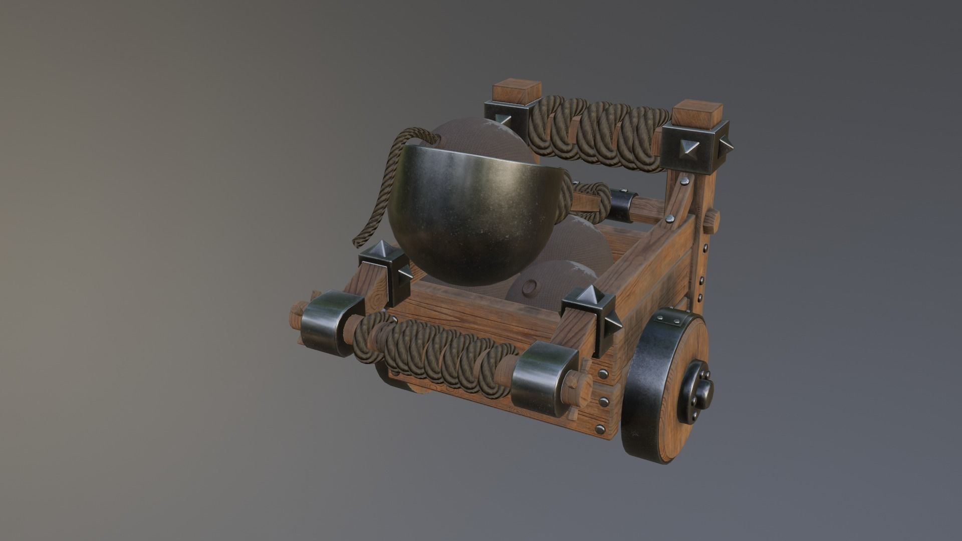 Mini catapult free 3D model | CGTrader