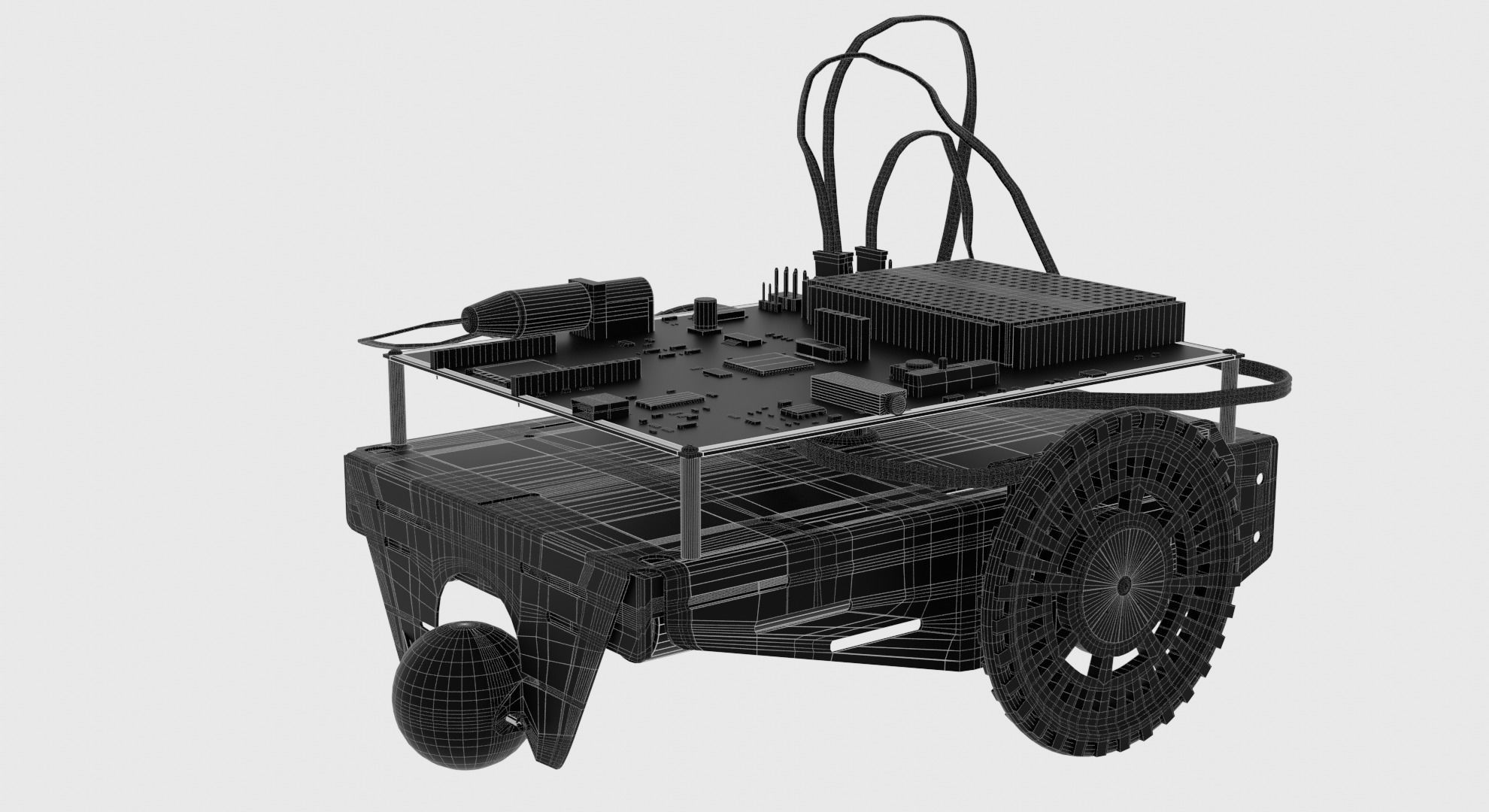 Robot Toy Car 3D model rigged | CGTrader