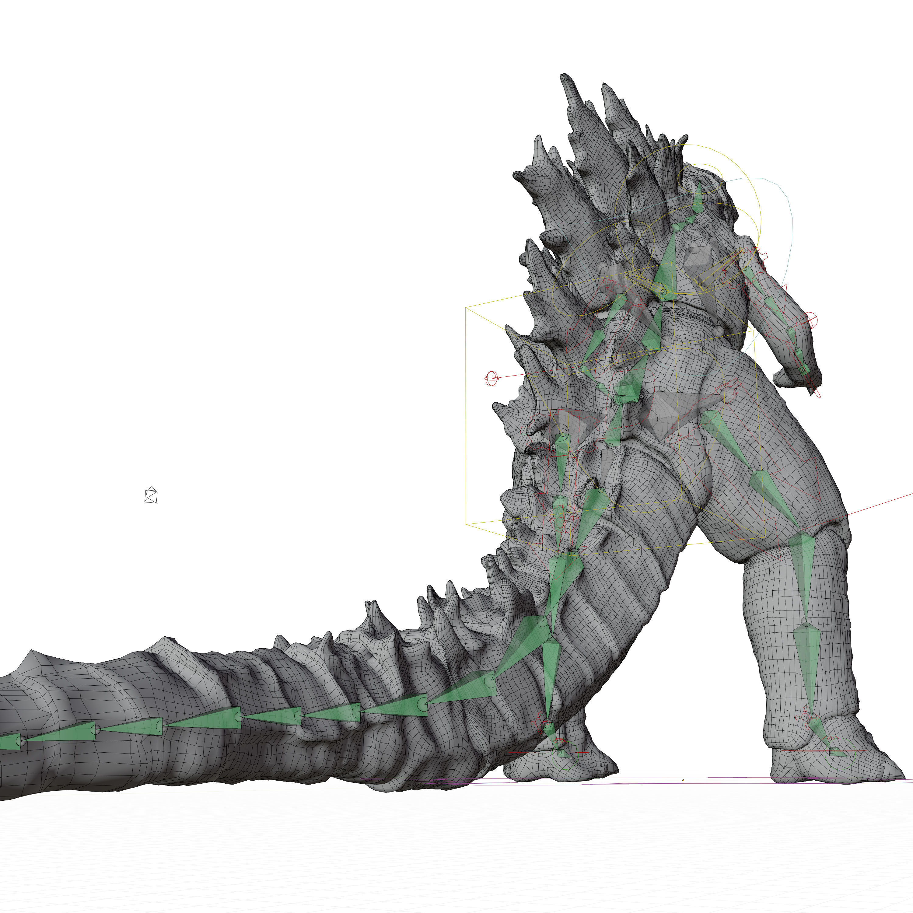Gozilla godzilla 3D model rigged | CGTrader