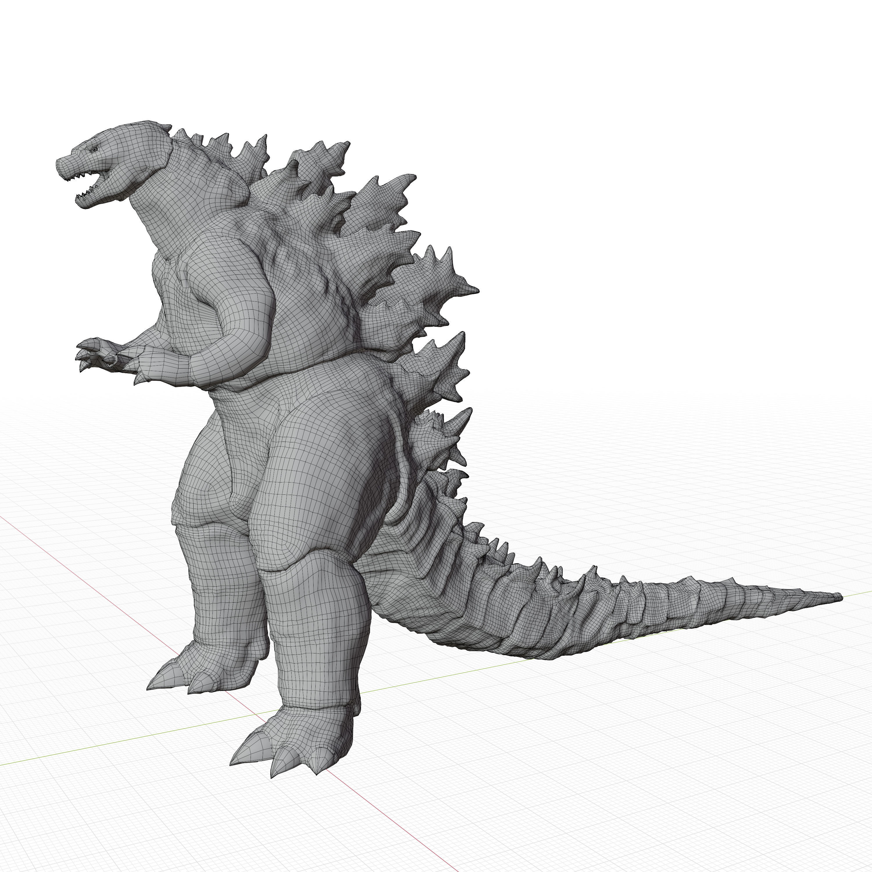 Gozilla godzilla 3D model rigged | CGTrader
