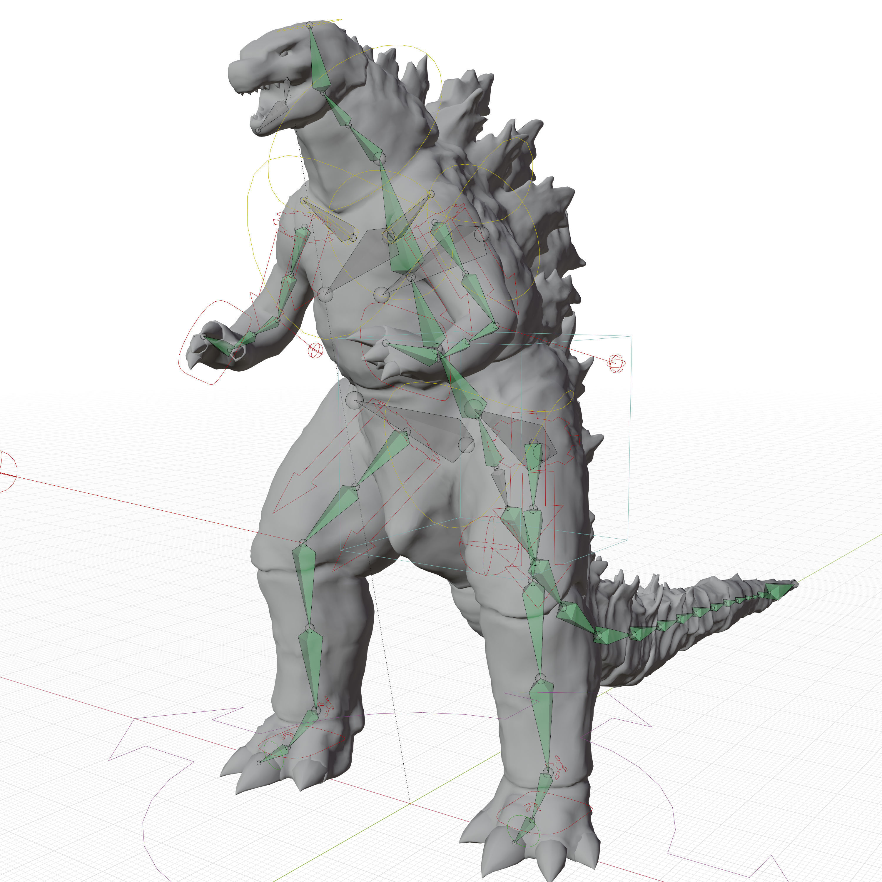 Gozilla godzilla 3D model rigged | CGTrader