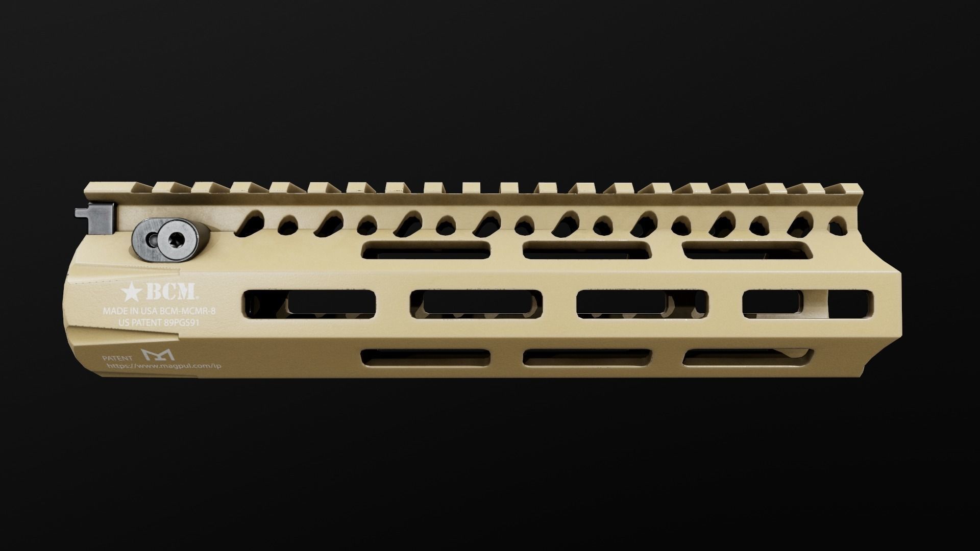 3D model BCM MCMR MLOK AR15 Handguard VR / AR / low-poly | CGTrader