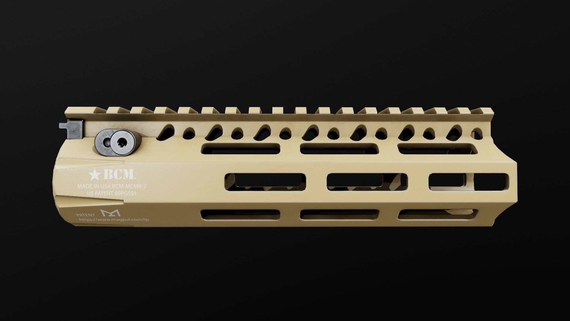 3D model BCM MCMR MLOK AR15 Handguard VR / AR / low-poly | CGTrader