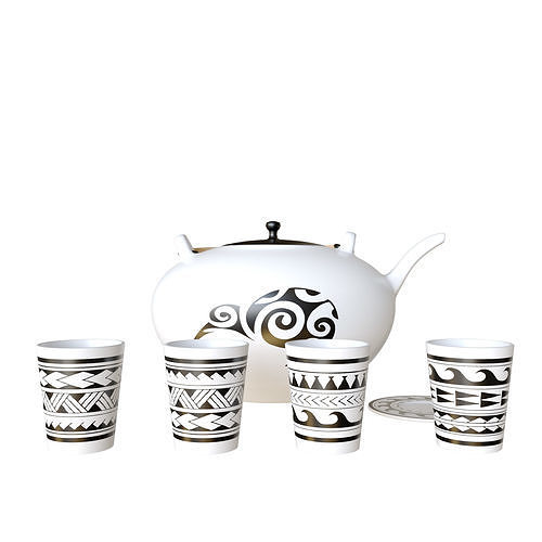 Maori tea set 3D model | CGTrader