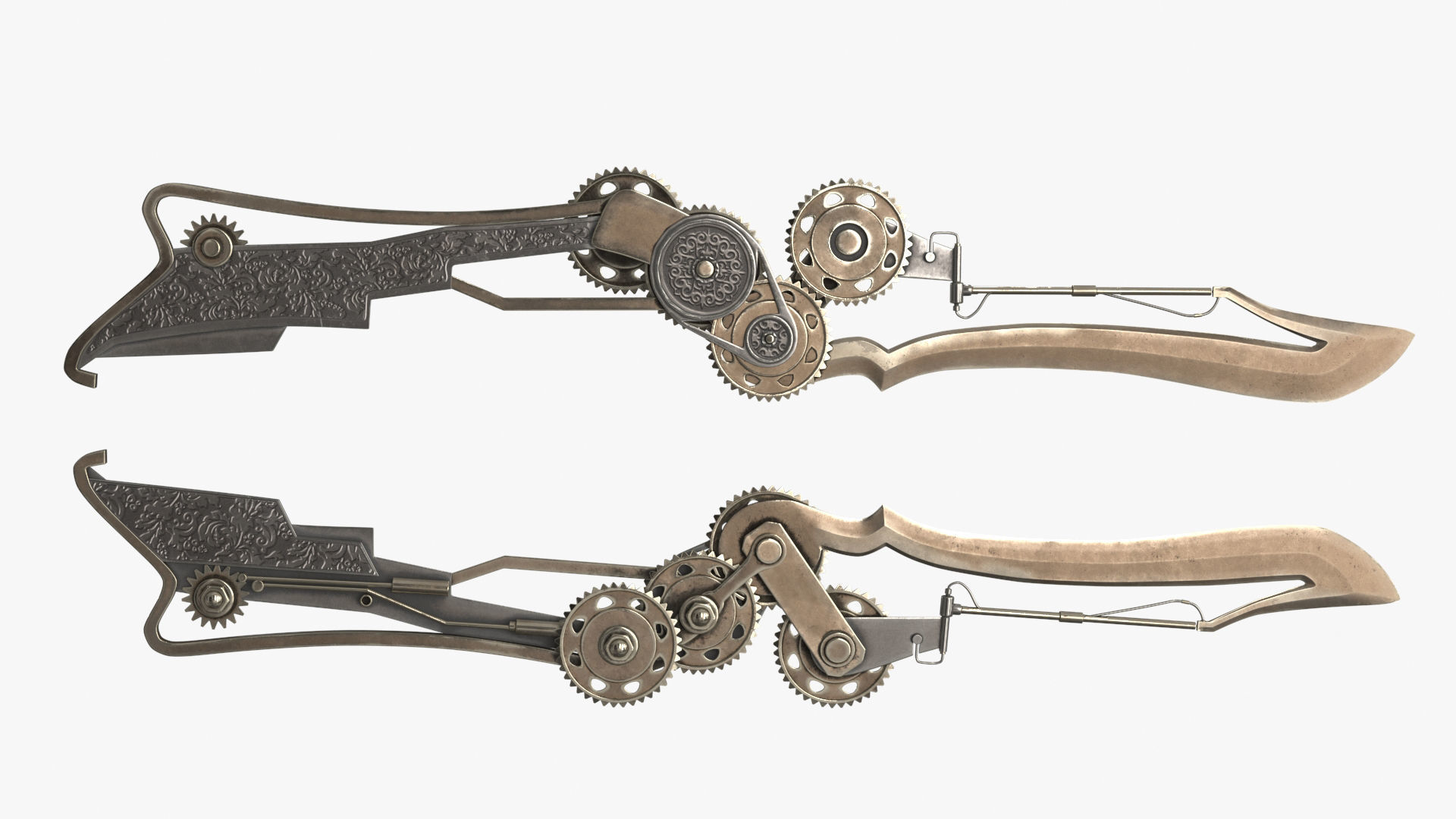3D model Steampunk Mechanical Knife VR / AR / low-poly | CGTrader