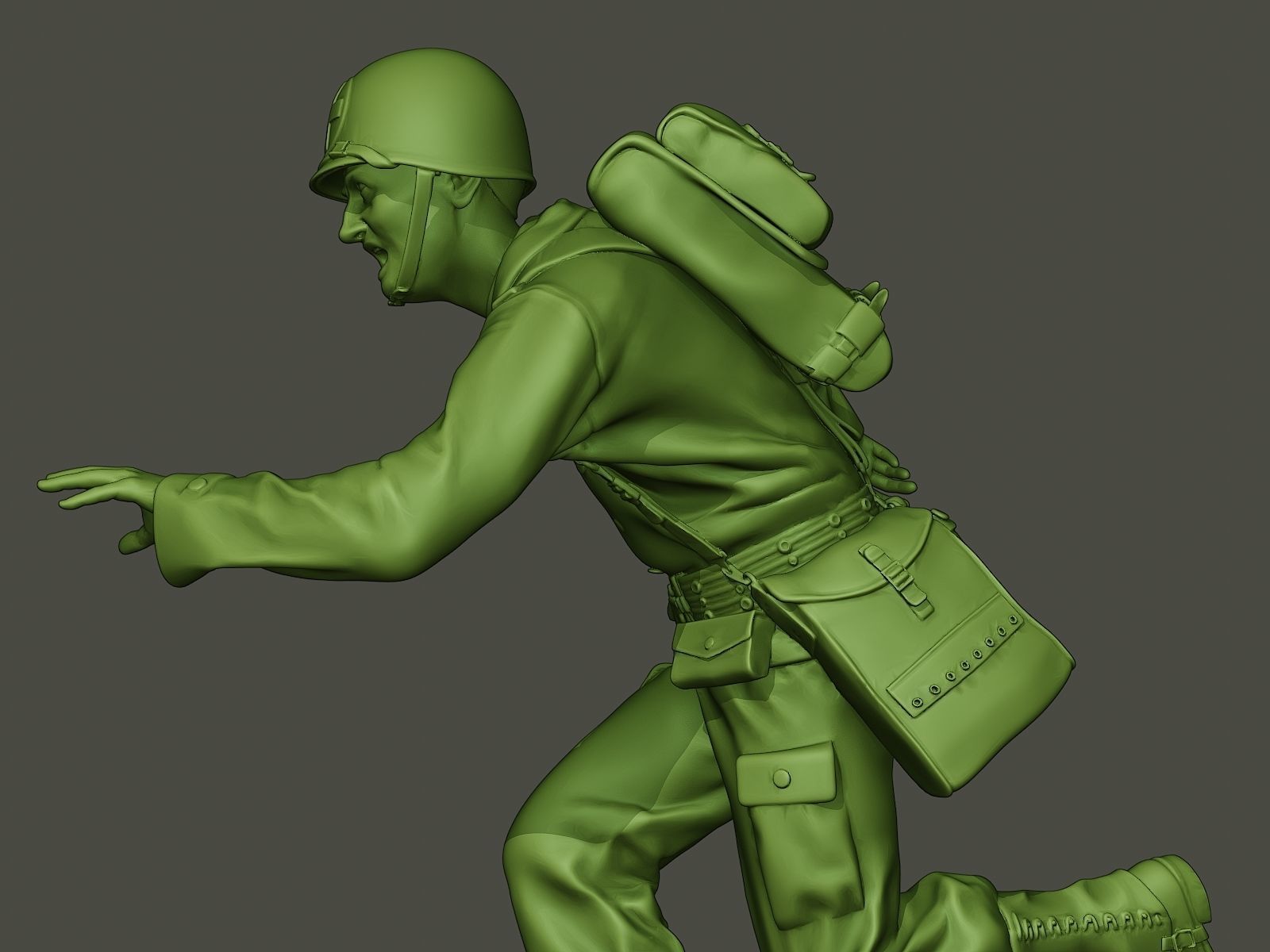 American Medic soldier ww2 run A8 3D model 3D printable | CGTrader