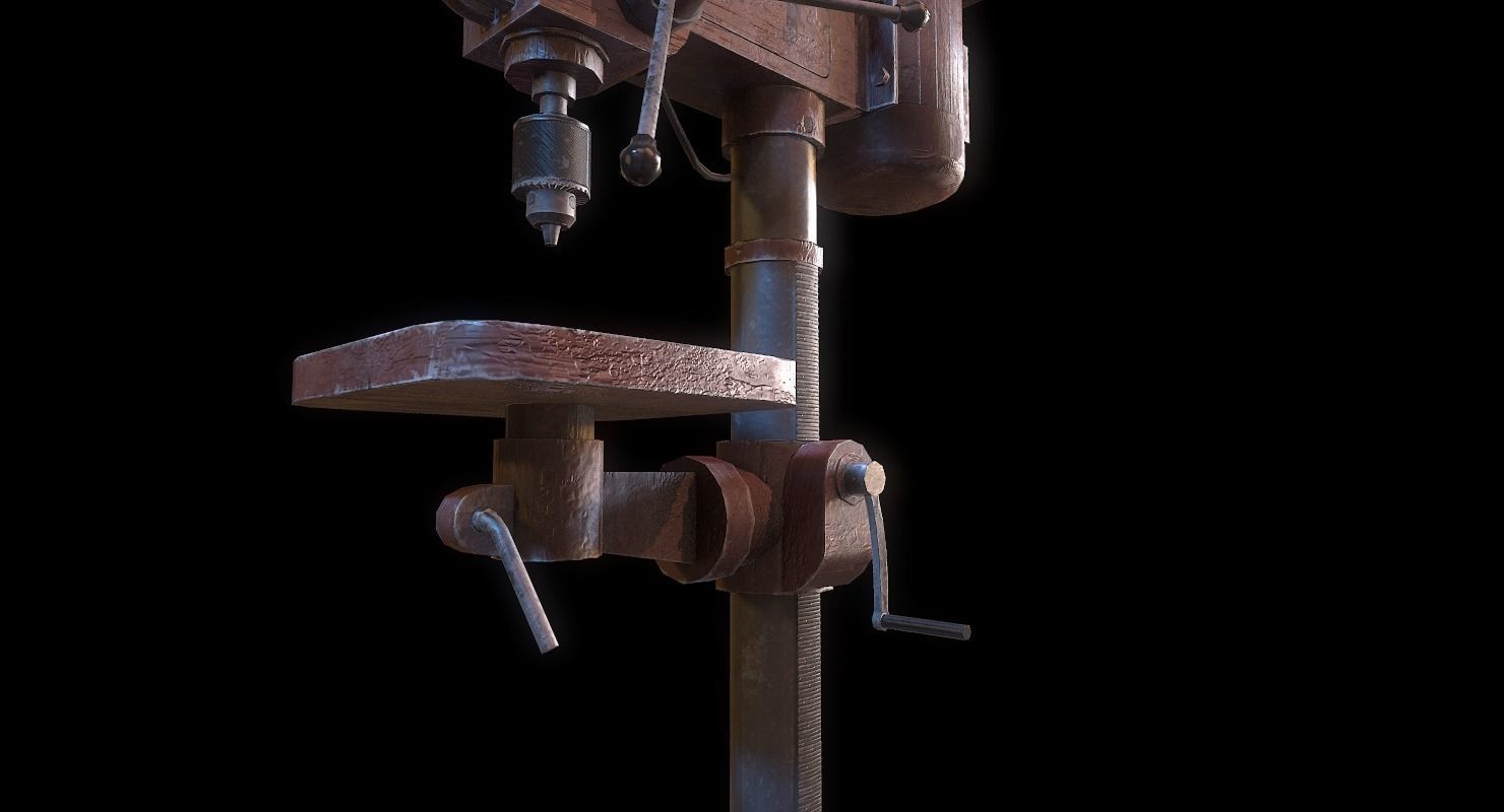 3D model Drill Machine WWII VR / AR / low-poly | CGTrader