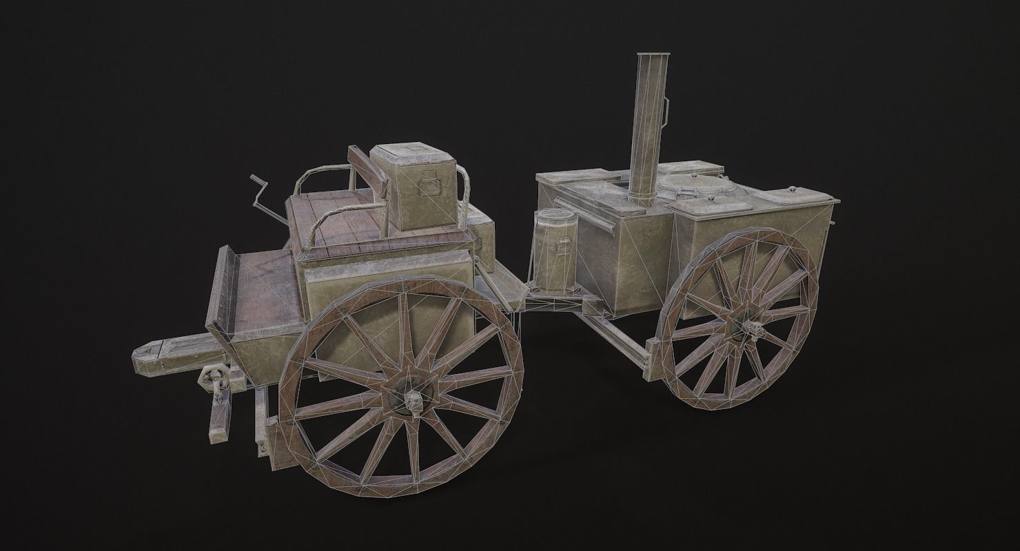 3D model Field Kitchen WWII VR / AR / low-poly | CGTrader