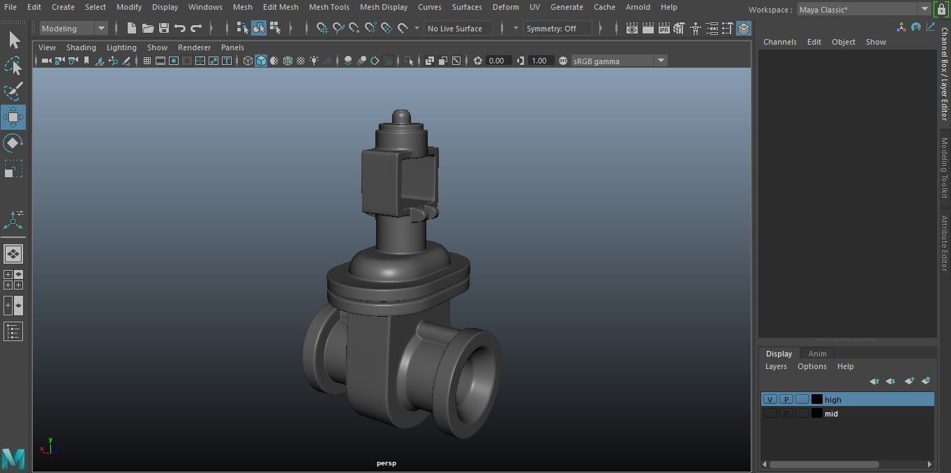 3D model pipe valve VR / AR / low-poly | CGTrader