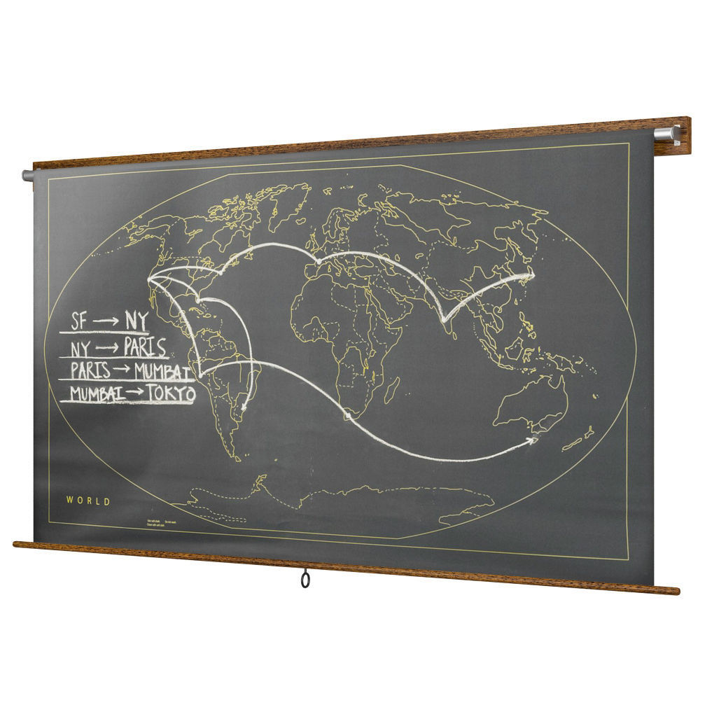 Restoration Hardware Military Chalkboard World Map 3D model | CGTrader