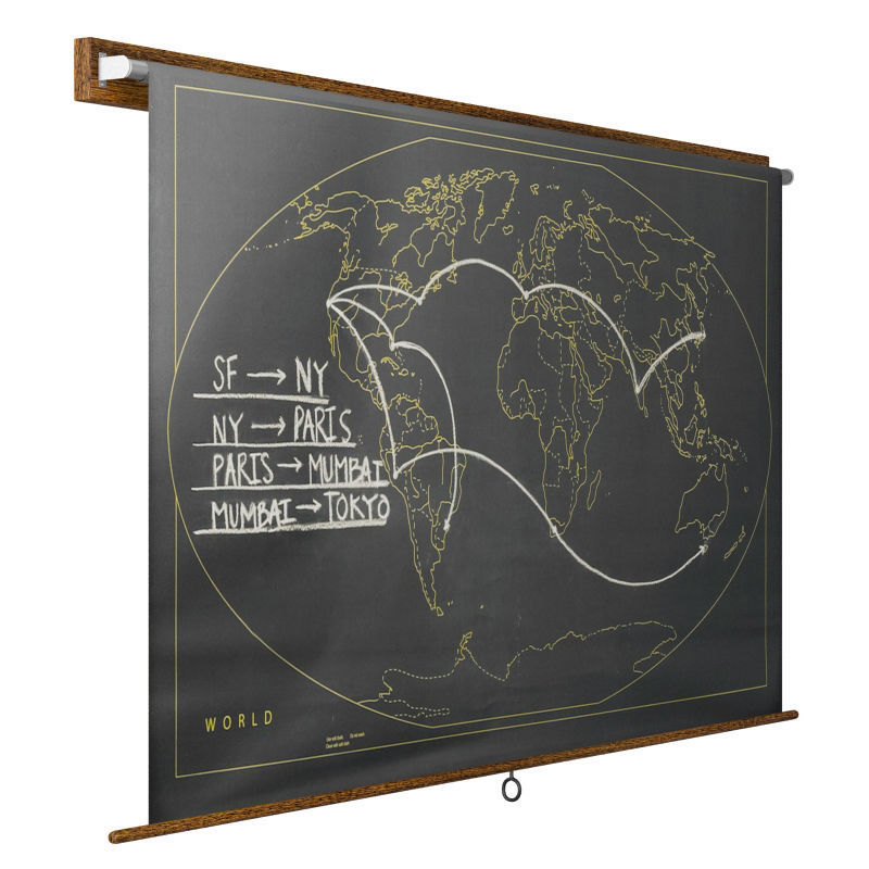 Restoration Hardware Military Chalkboard World Map 3D model | CGTrader