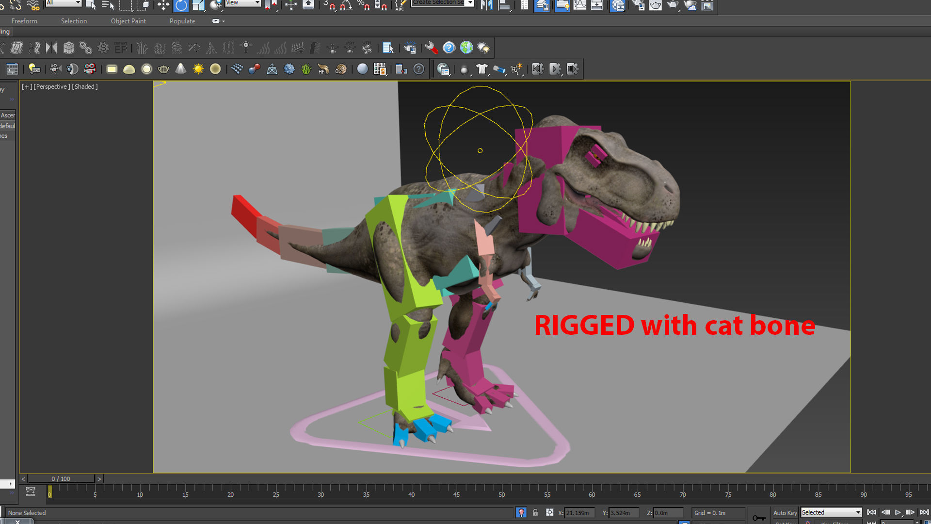 3D model Trex dinosaur game model Tyrannosaurus VR / AR / low-poly ...