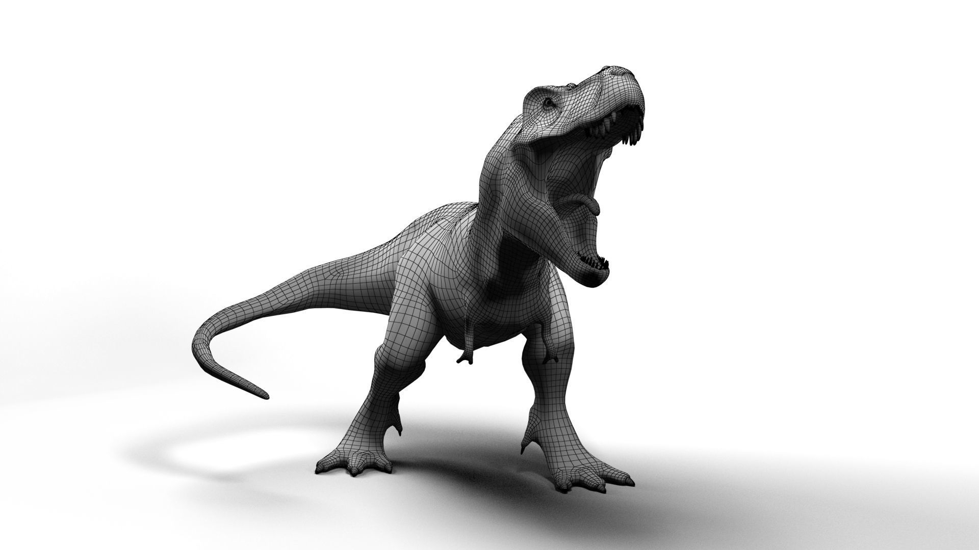 3D model Trex dinosaur game model Tyrannosaurus VR / AR / low-poly ...