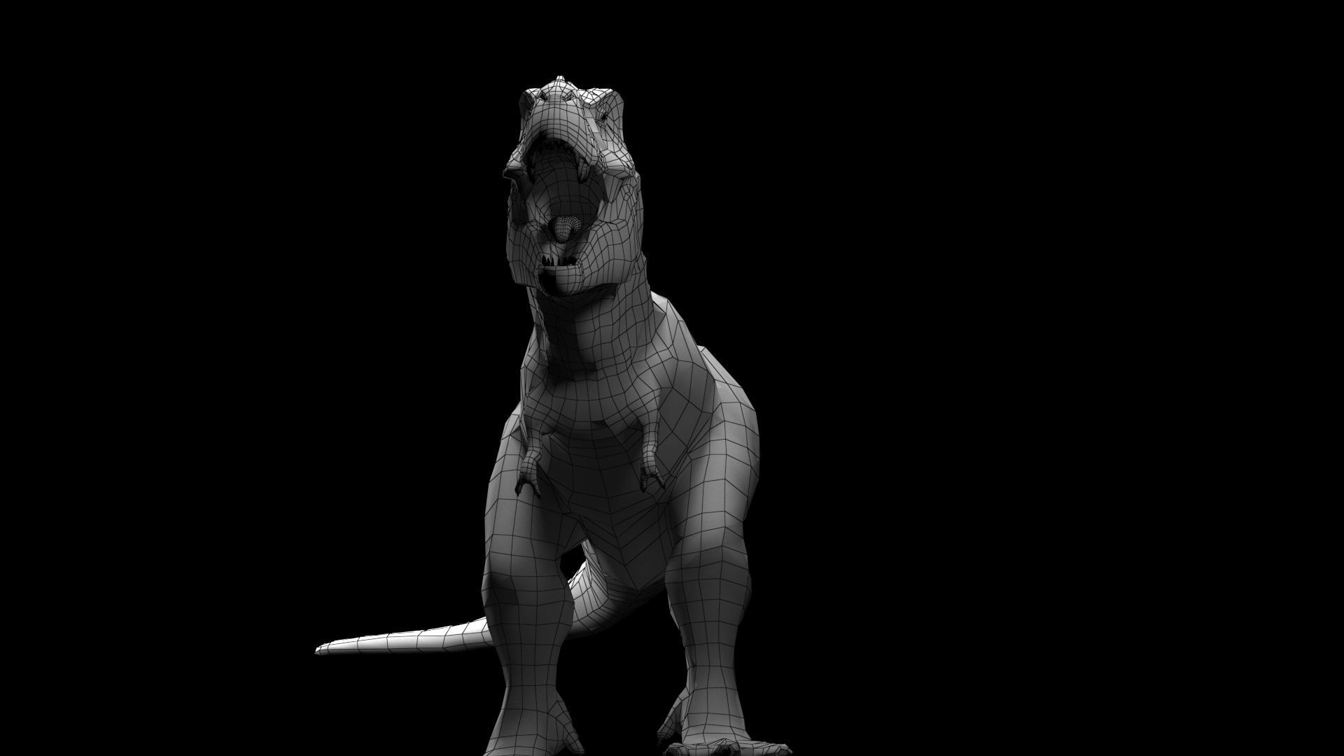 3D model Trex dinosaur game model Tyrannosaurus VR / AR / low-poly ...
