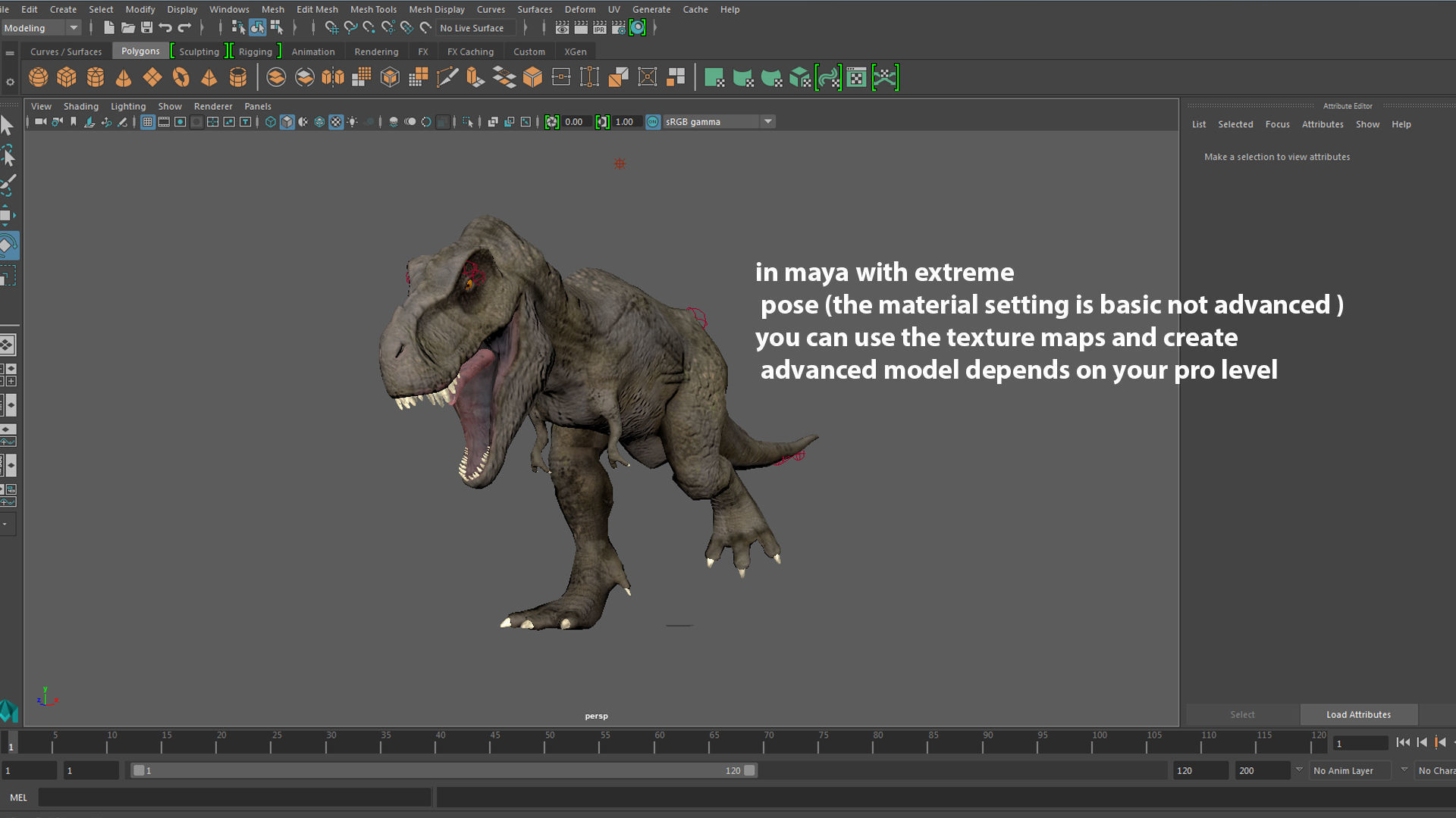 3D model Trex dinosaur game model Tyrannosaurus VR / AR / low-poly ...