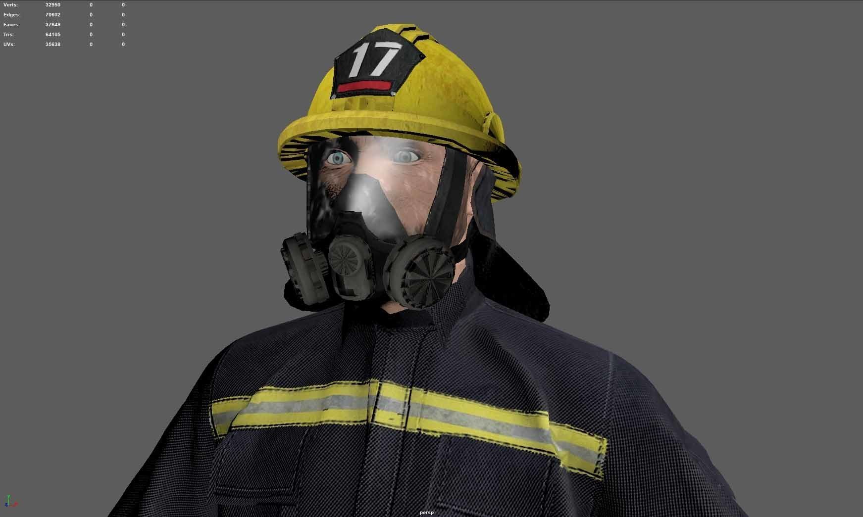 REALISTIC FIREFIGHTER 3D model | CGTrader