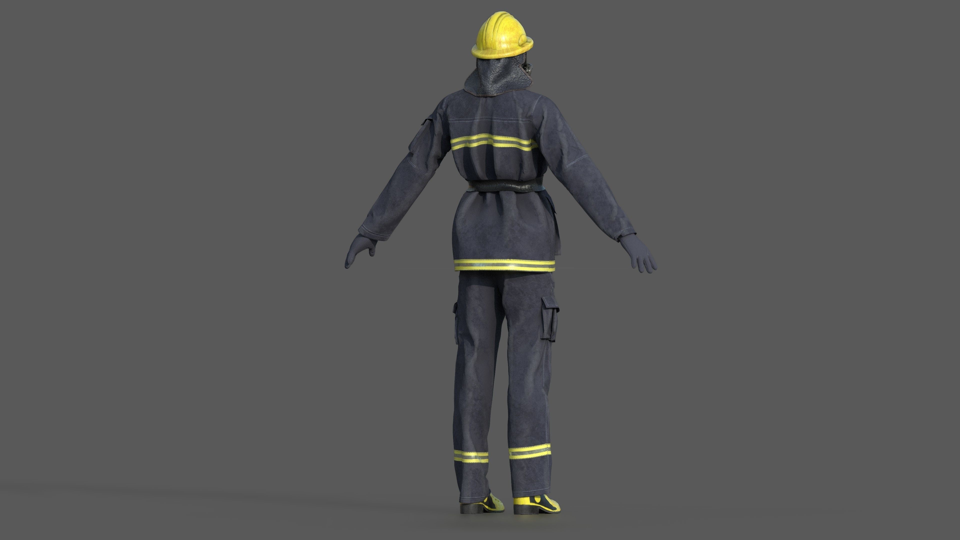 REALISTIC FIREFIGHTER 3D model | CGTrader
